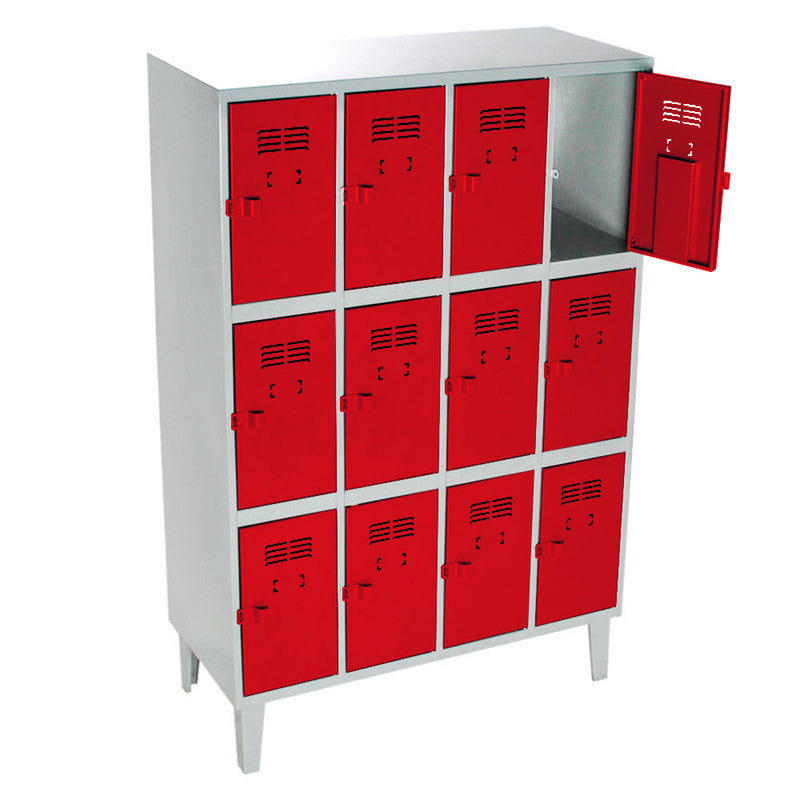 Lockers Alta Resistencia 4 cuerpos 12 puertas - Movilockers